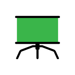 Green screen icon Royalty Free Vector Image - VectorStock