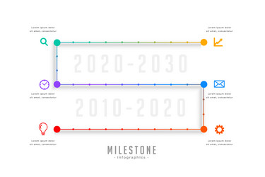Infographic milestone goal path template boost up Vector Image