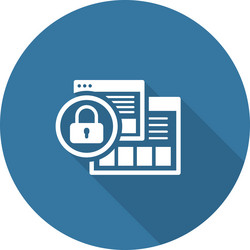 Security level icon flat design Royalty Free Vector Image