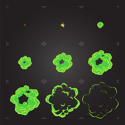 Cartoon explosion sprite sheet animation design Vector Image