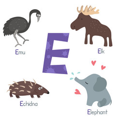 Ox o letter cute children animal alphabet Vector Image