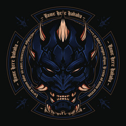 Demon head mascot logo Royalty Free Vector Image