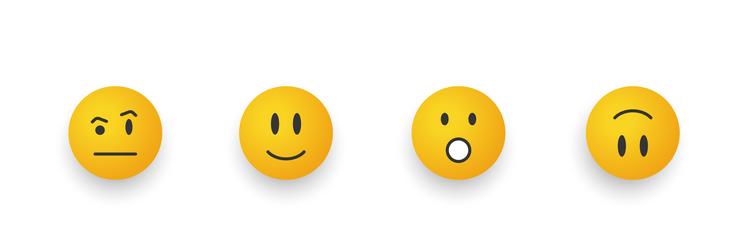 Icon smile emoji cartoon set smiley faces Vector Image