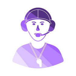 American football coach icon Royalty Free Vector Image