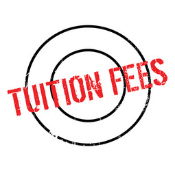 Tuition fees rubber stamp Royalty Free Vector Image