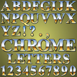 Alphabet Chrome Letters Vector Images (over 5,100)