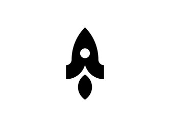 Abstract rocket spaceship logo design Royalty Free Vector