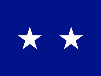 United states army two star major general flag Vector Image