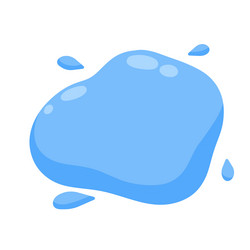 Blue blob drop of water abstract shape Royalty Free Vector