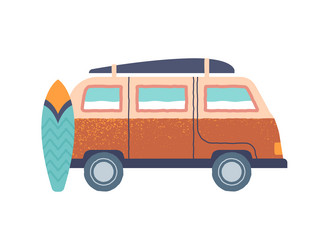 Camping trailer concept Royalty Free Vector Image