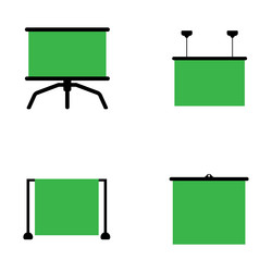 Green screen icon Royalty Free Vector Image - VectorStock