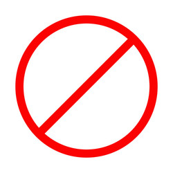 No sign Royalty Free Vector Image - VectorStock
