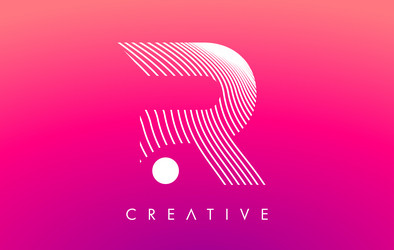 Creative letter r logo with purple gradient Vector Image