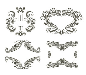 Set of vintage design elements Royalty Free Vector Image
