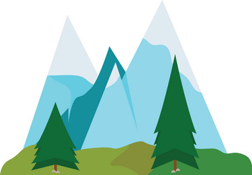 Abstract cute landscape Royalty Free Vector Image