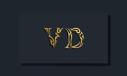 Initial letters vd logo design bundle Royalty Free Vector