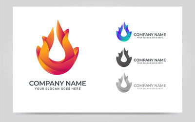 Modern fire mail logo design editable logo design Vector Image