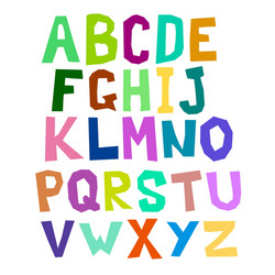 Colorful capital letters alphabet Royalty Free Vector Image