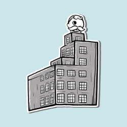 Natty boh tower sticker Royalty Free Vector Image