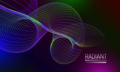 Radiant background design with iridescent dots Vector Image