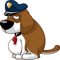 Police dog theme image 1 Royalty Free Vector Image