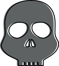 Skull alert symbol icon Royalty Free Vector Image