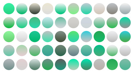 Mega set of green gradients shade combination Vector Image