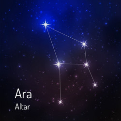 Ara constellation starry night sky cluster Vector Image
