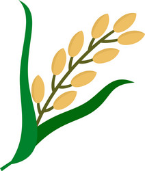 Brown rice icon cartoon healthy grain Royalty Free Vector