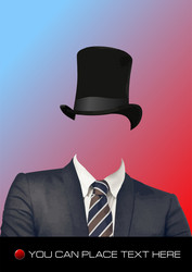 Abstract handsome man without face 3d Royalty Free Vector
