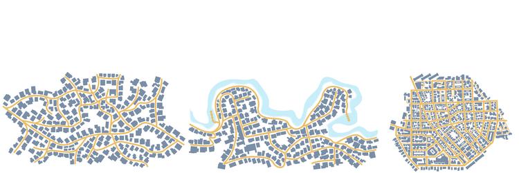 City map gps navigator fictional district plan Vector Image