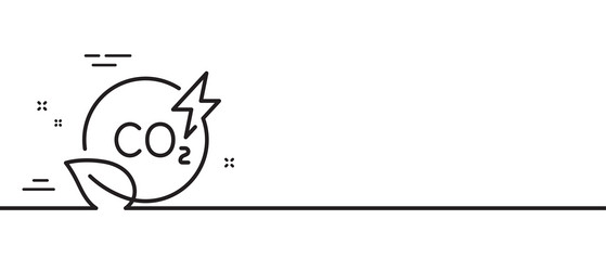 Co2 gas line icon carbon dioxide emissions sign Vector Image