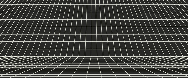 Black distorted grid horizontal background Vector Image