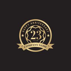 23rd anniversary logo design template Royalty Free Vector