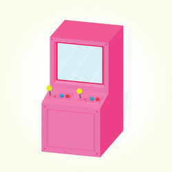 Arcade machine game cabinet isolated Royalty Free Vector