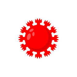 Coronavirus microbe isolated evil red virus cell Vector Image