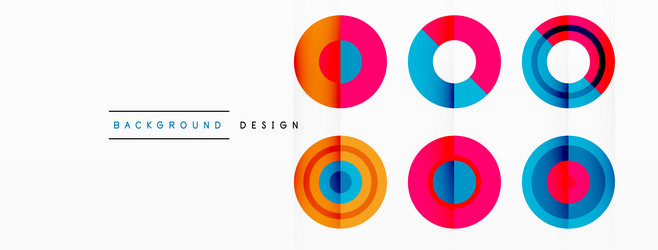Eye-catching background of colorful circles of Vector Image