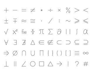 Mathematical Symbols Vector Images (over 55,000)