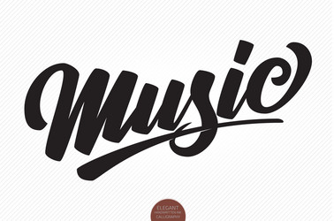 Hand drawn music lettering Royalty Free Vector Image
