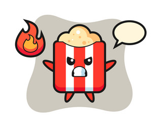 Popcorn cartoon with crying gesture Royalty Free Vector