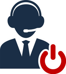 Time call center logo icon design Royalty Free Vector Image