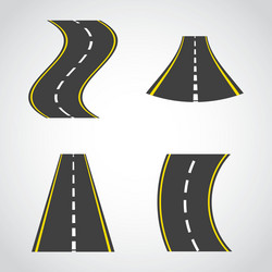 Road line set Royalty Free Vector Image - VectorStock