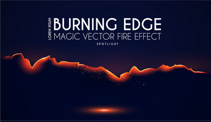 Burn edge paper hole corner fire texture effect Vector Image