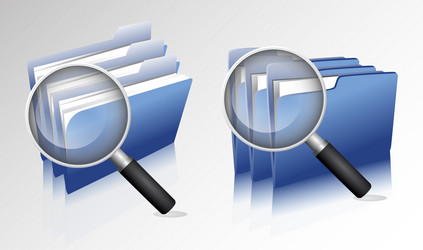 File folders realistic Royalty Free Vector Image