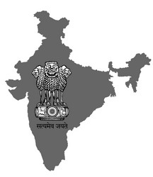 India province map karala silhouette Royalty Free Vector