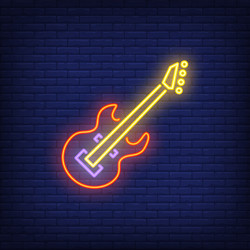 Neon Sign Bass Guitar Vector Images (over 120)