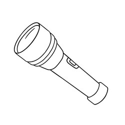 Flashlight outline icon design Royalty Free Vector Image