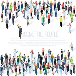Isometric people crowd Royalty Free Vector Image