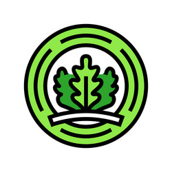 Leed certification green building line icon Vector Image