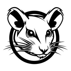 Rat head silhouette Royalty Free Vector Image - VectorStock